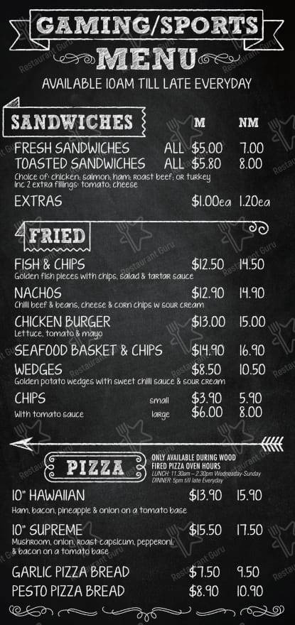 Menu at Redcliffe Leagues Club, Redcliffe