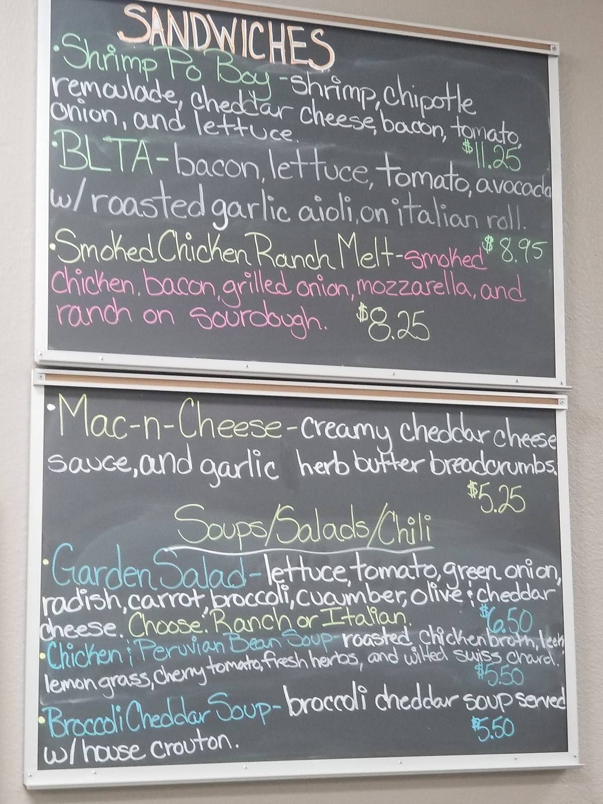 Menu at The Salty Pickle restaurant, Coalinga