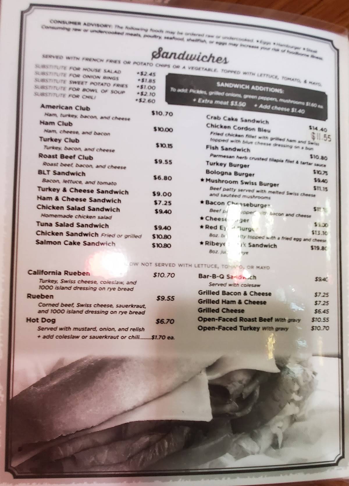 Menu at Cold Harbor Restaurant, Mechanicsville