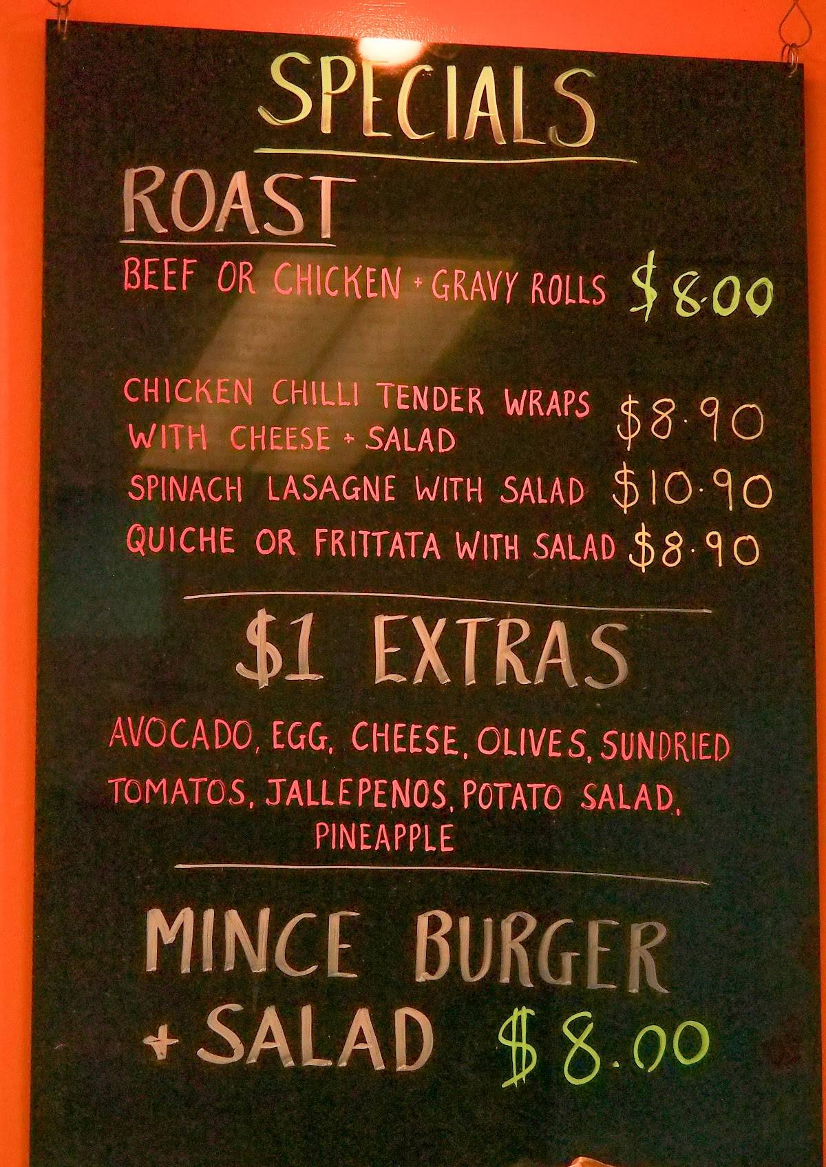 Menu at Cool Mango Salad Bar, Mackay