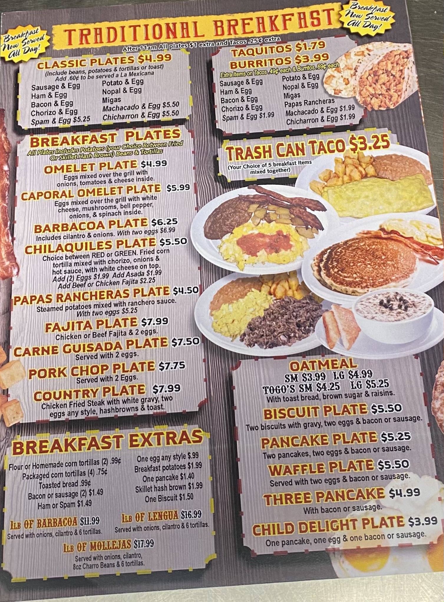 Menu at Caporal Restaurant, Corpus Christi, Greenwood Dr