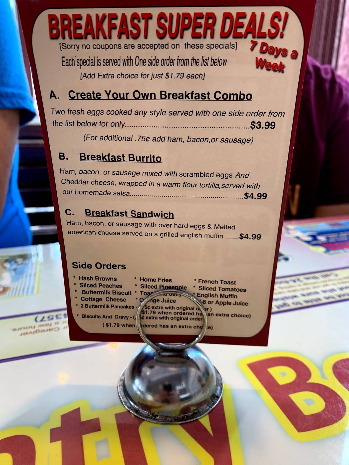 Menu at Country Boys Restaurant, Phoenix, E Greenway Rd