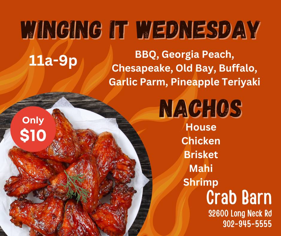 Menu at Crab Barn Restaurant and Lounge, Long Neck, Long Neck Rd