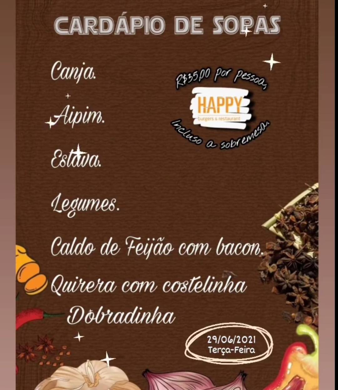 Menu em Happy Burger Restaurante, Curitiba, Av. Mal. Humberto de ...