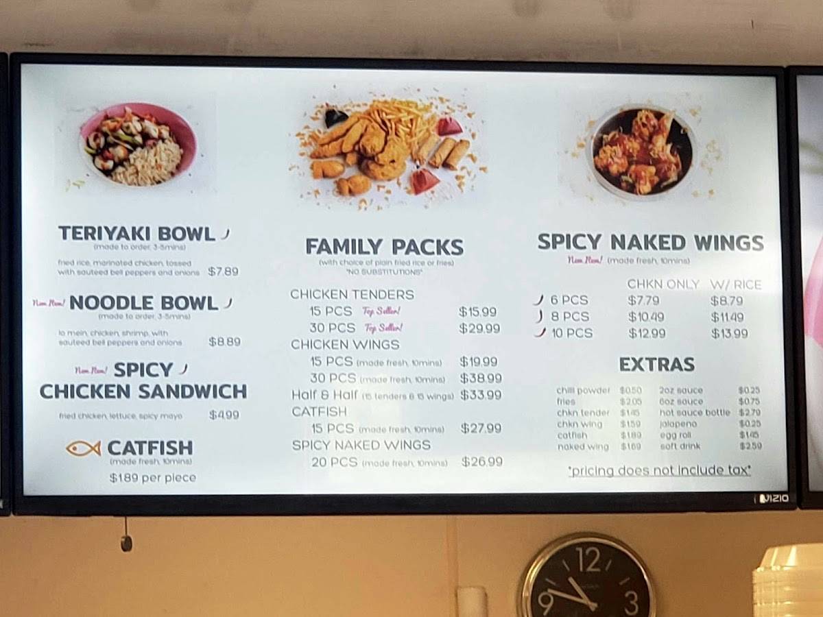 Menu at Chicken-n-rice restaurant, Farmers Branch, Josey Ln