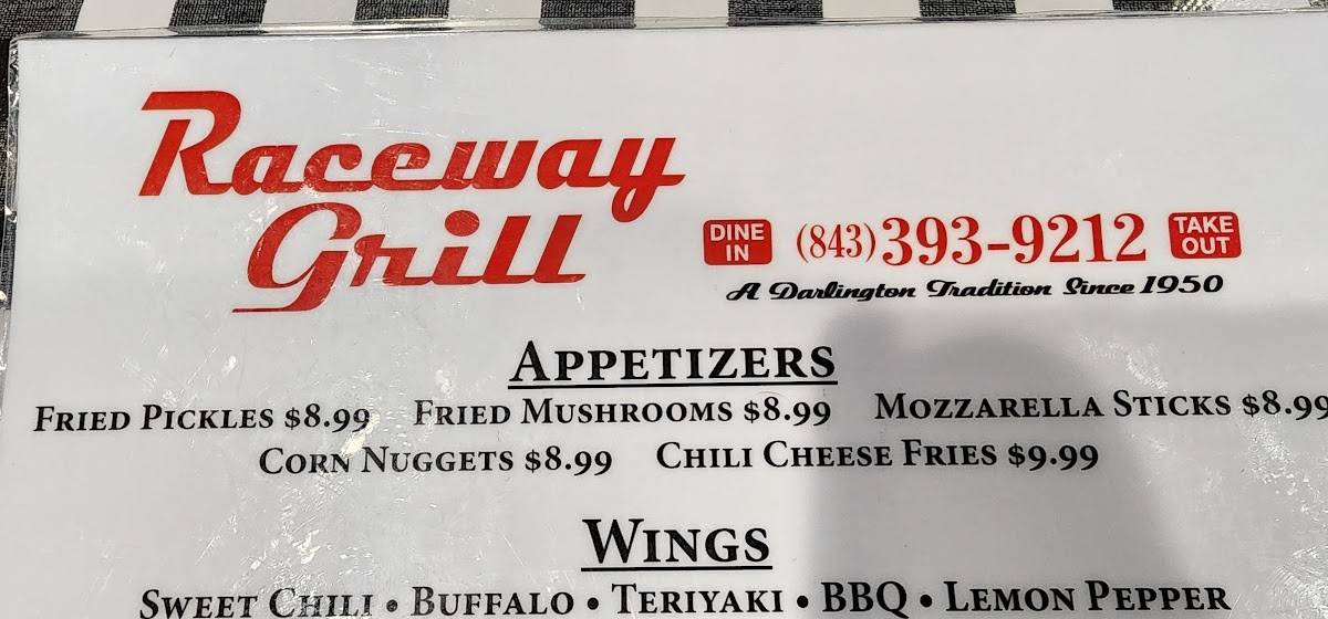 Menu at Raceway Grill pub & bar, Darlington