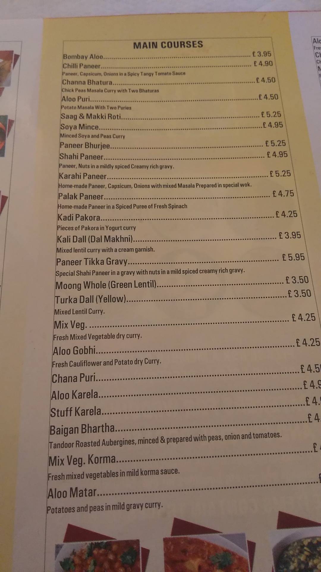 Menu at Delhi Wala restaurant, Twickenham, 76 High Street Whitton