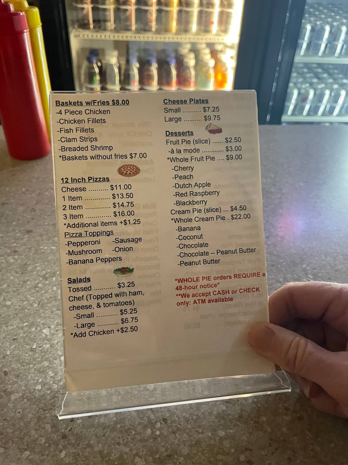 Menu at G & R Tavern desserts, Waldo