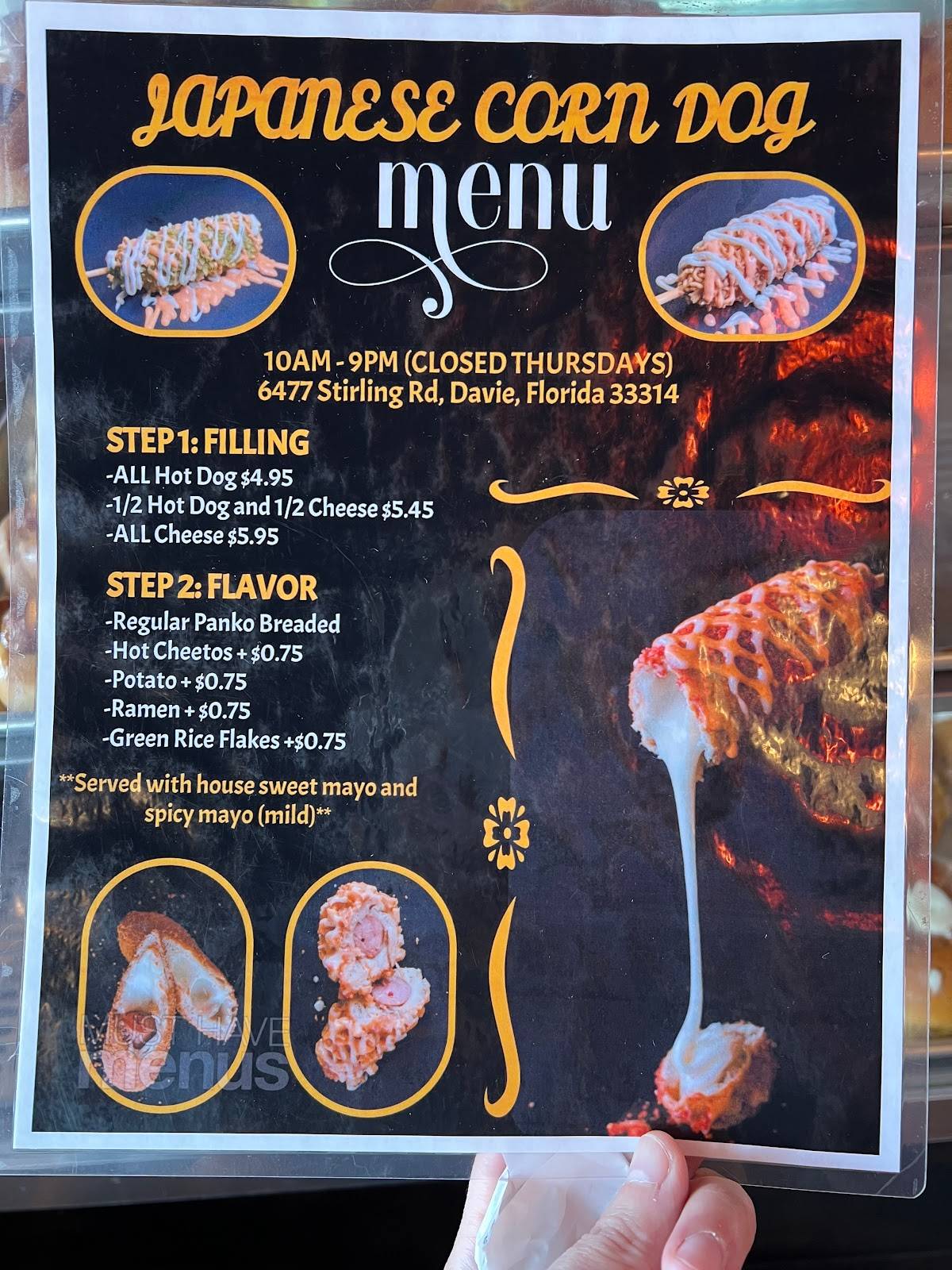 Menu at MaMa YaTai & Donuts desserts, Davie