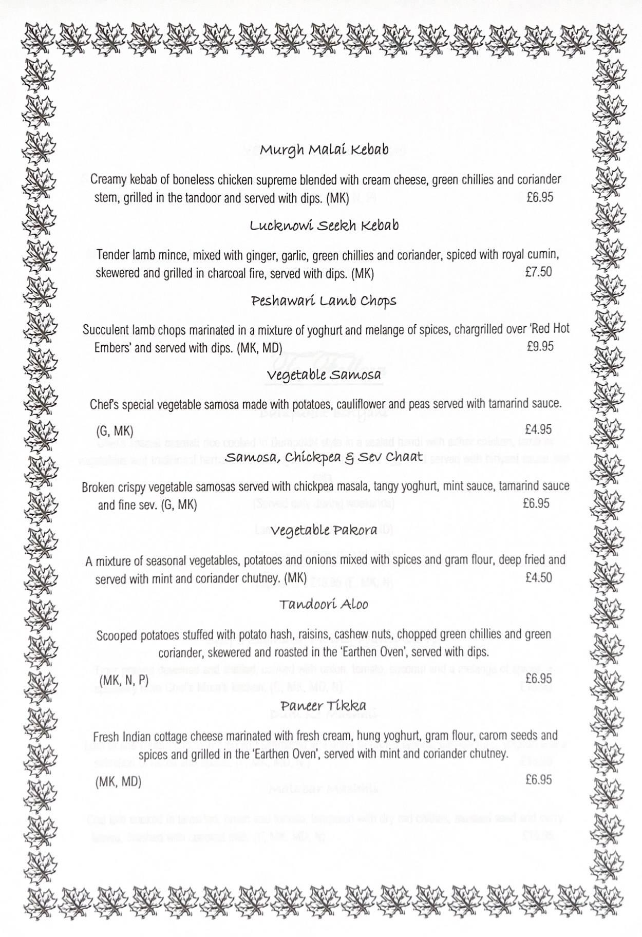 Menu at Destination Indian Restaurant & Bar, Huddersfield
