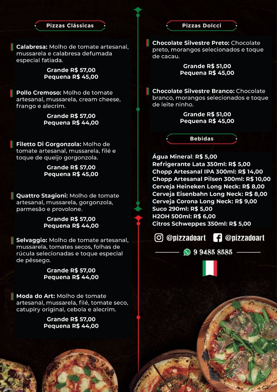 Menu em Do'Art Pizzaria, São Leopoldo