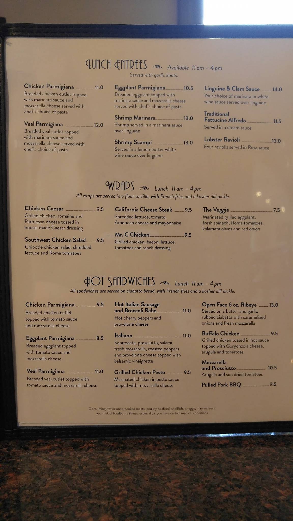 Menu at Dolce Mamma pub & bar, Bethlehem