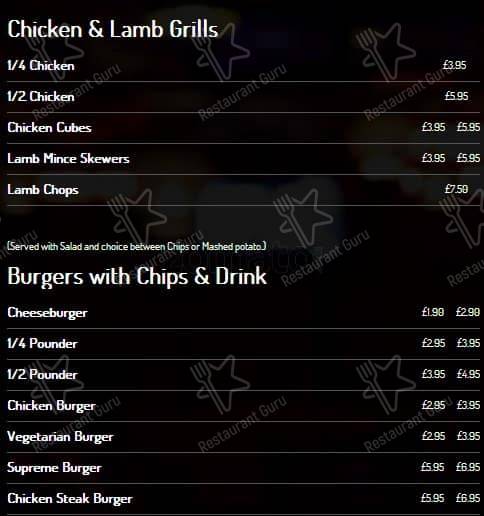 Menu at Double Apple Kitchen steakhouse, London