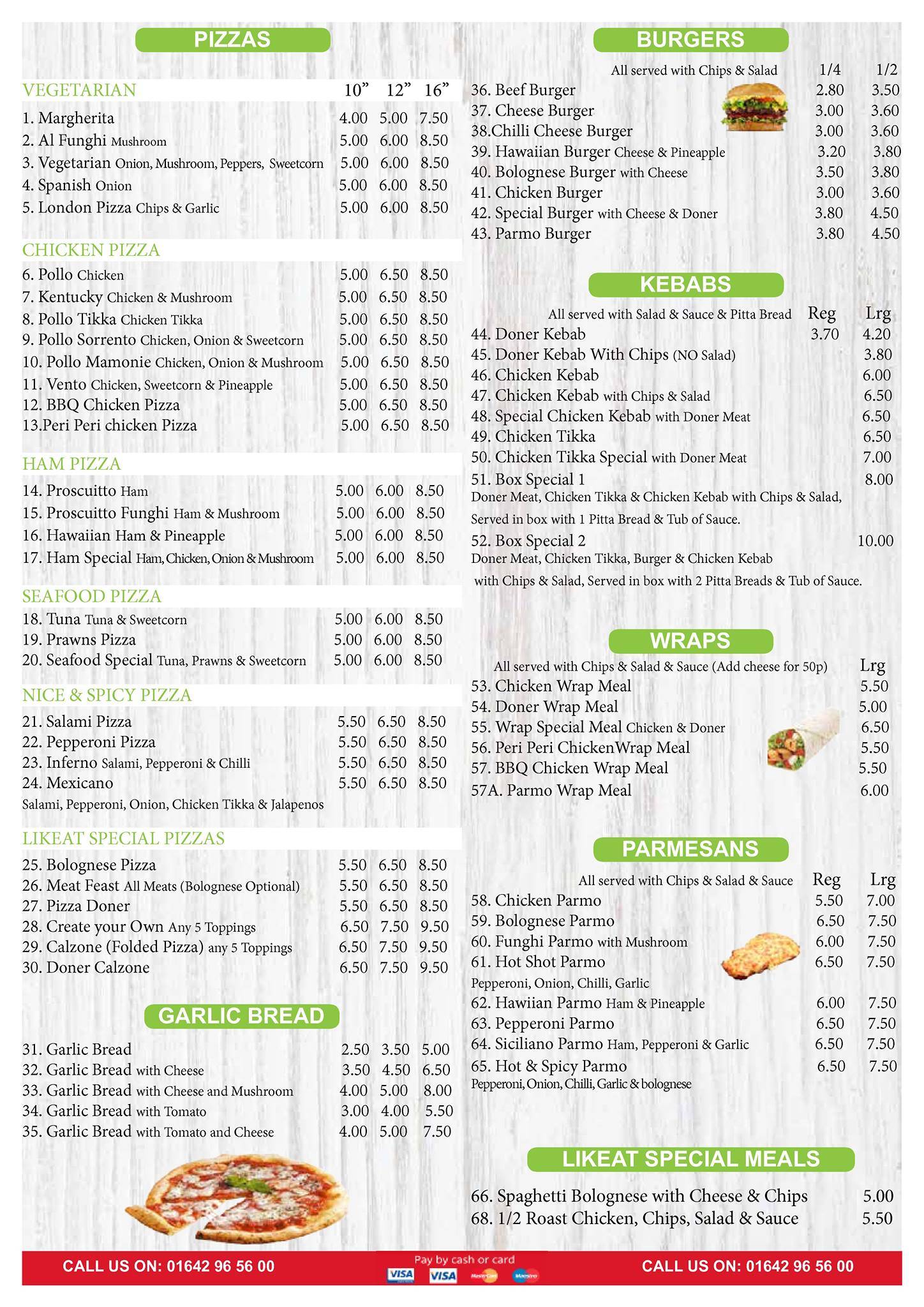 Menu at Doughlicious pizzeria, Stockton-on-Tees