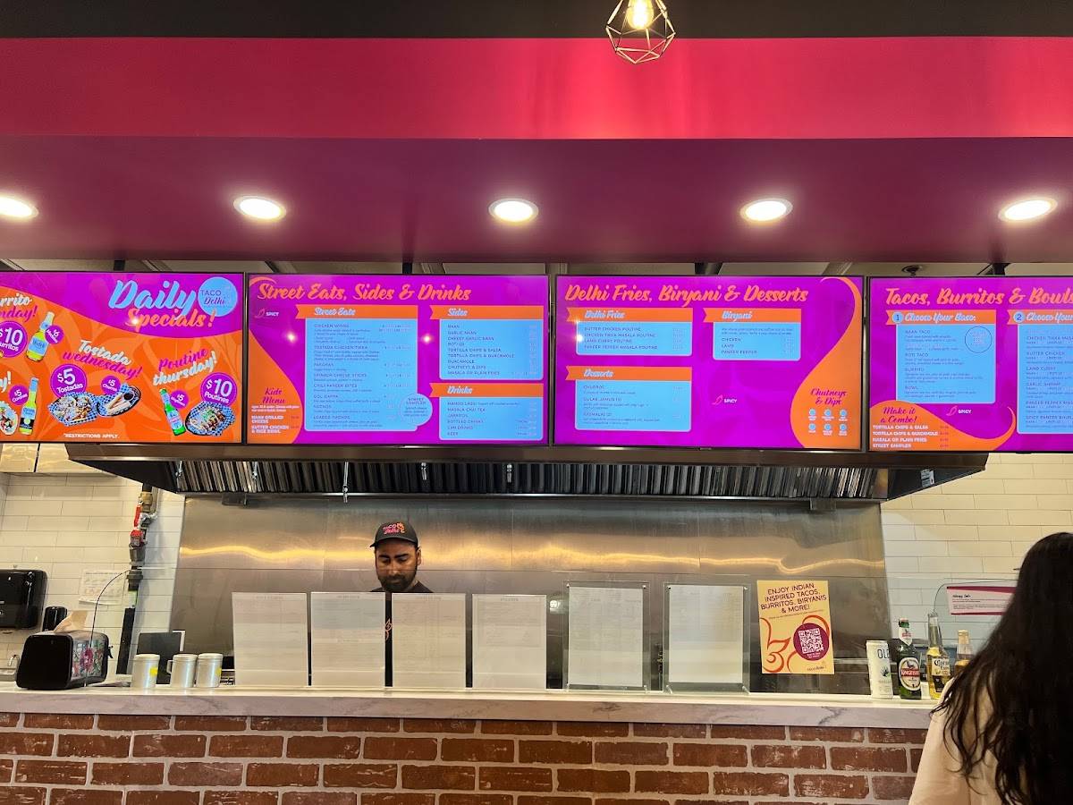 Menu at Taco Delhi - Edmonton restaurant, Edmonton