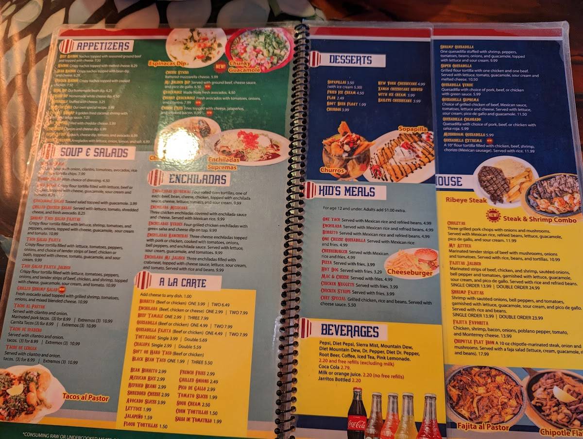 Menu at El Patron Mexican Grill restaurant, Bardstown