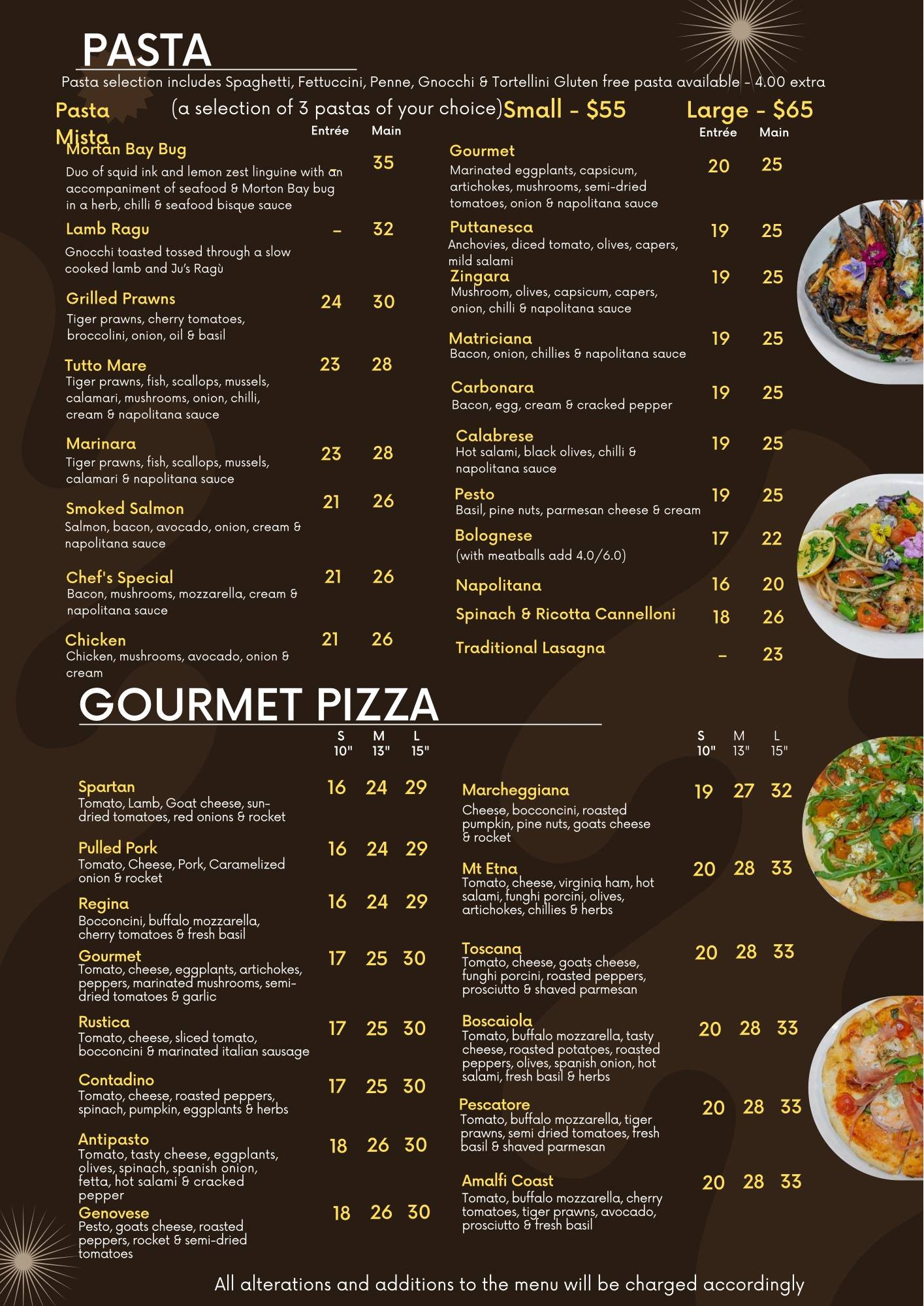Menu at El Toro Pizza & Restaurant, Geelong