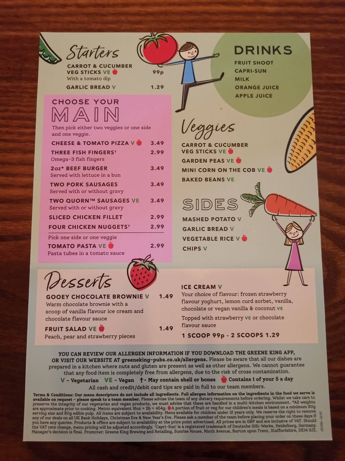 Menu at The Station pub & bar, Epsom, The Broadway Stoneleigh