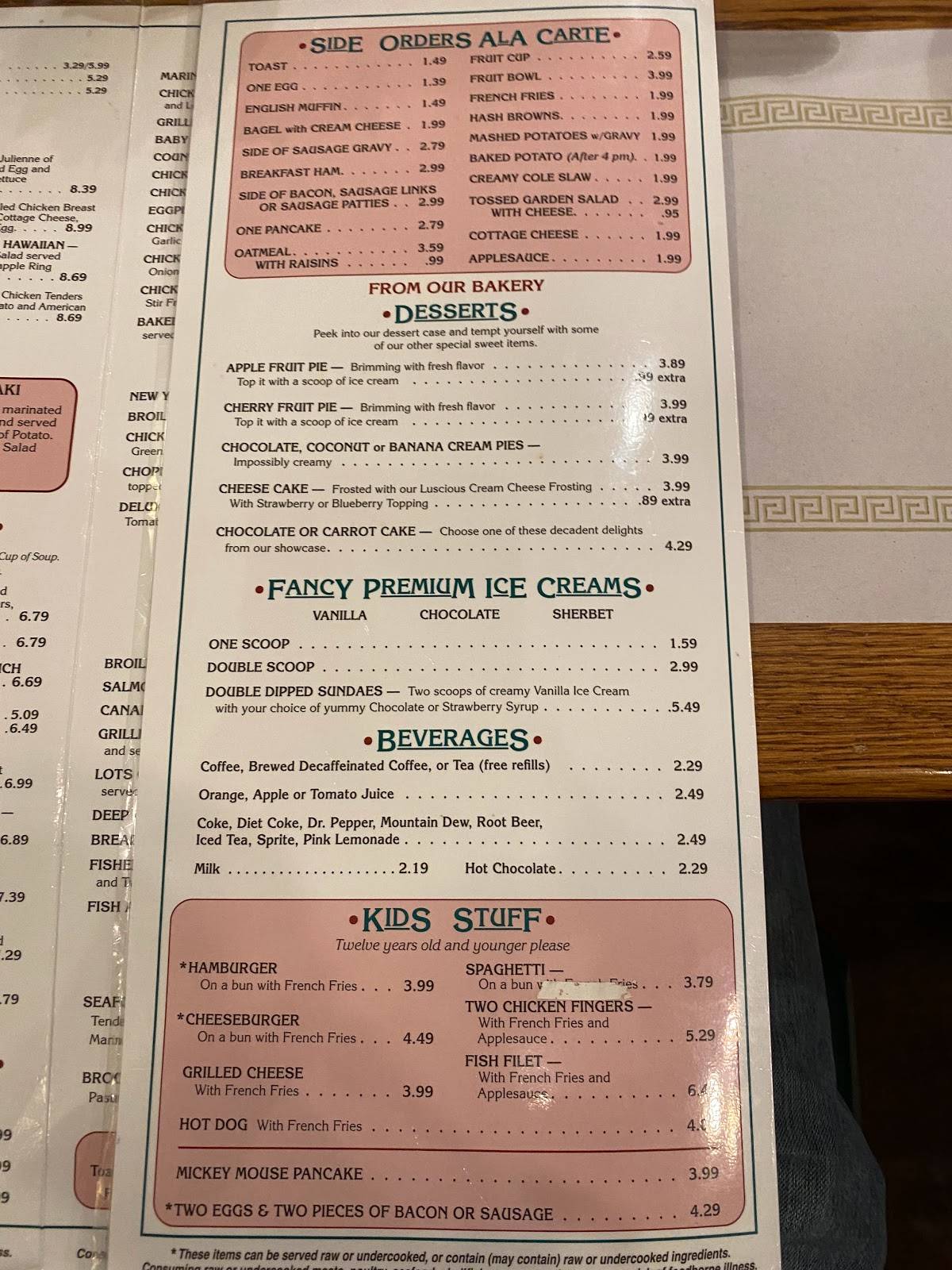 Menu at Farmer Boy Restaurant, Akron, Canton Rd