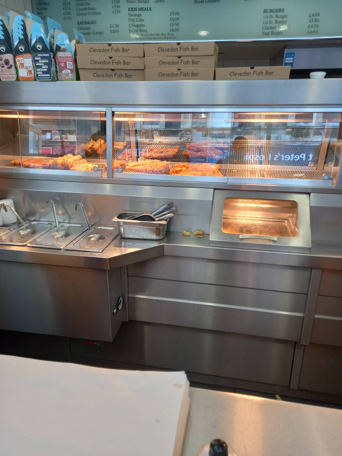 Menu at Clevedon Fish Bar, Clevedon