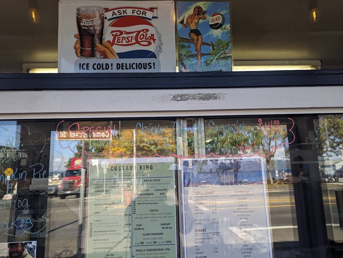 Menu at Custard King fast food, Astoria