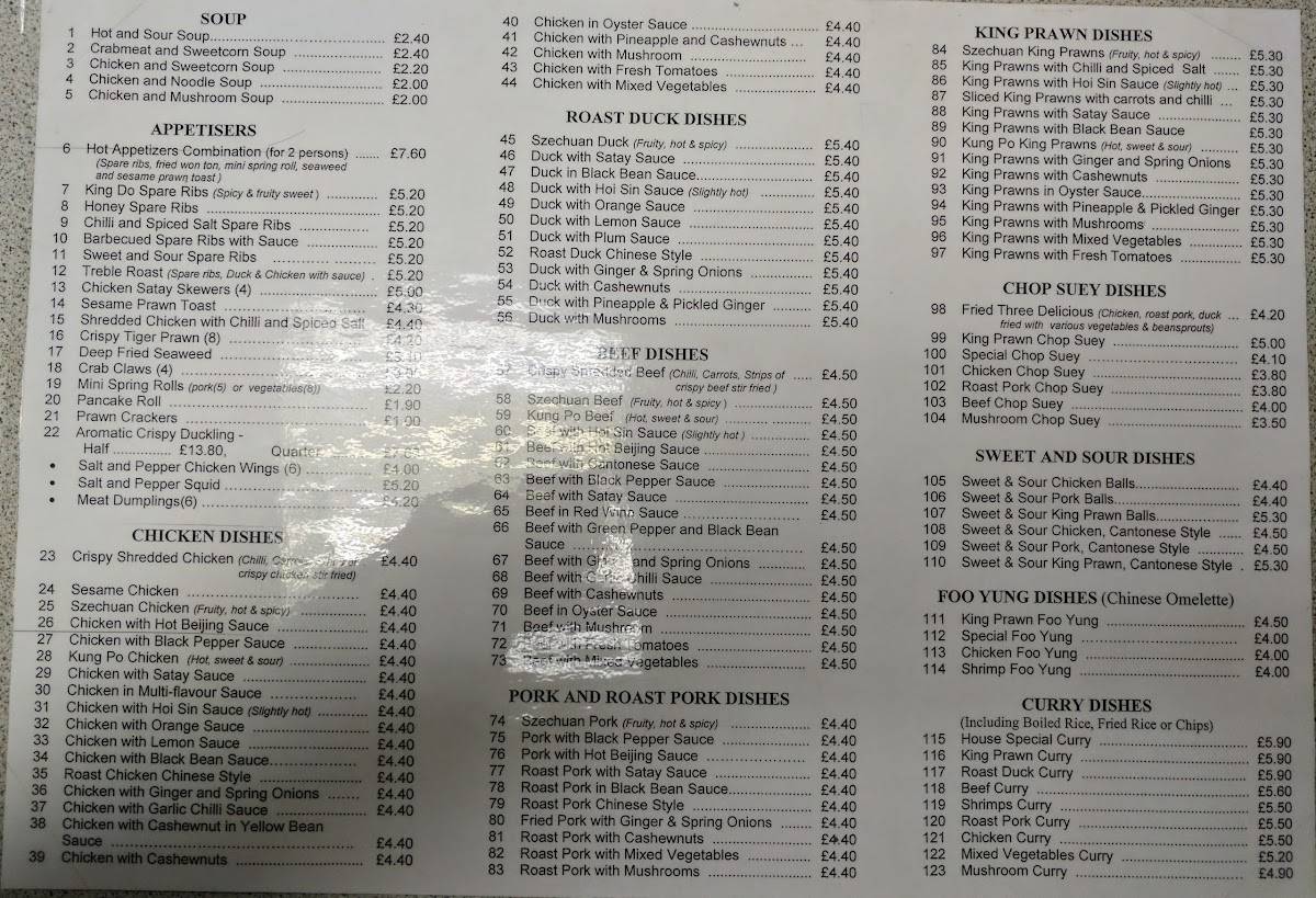 Menu at Double Eight fast food, Aylesbury