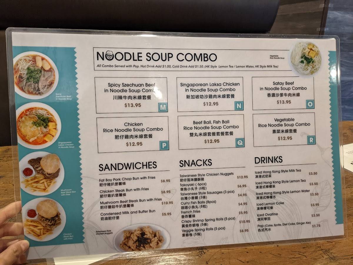 Menu at Fat Boy Kitchen cafe, Vancouver