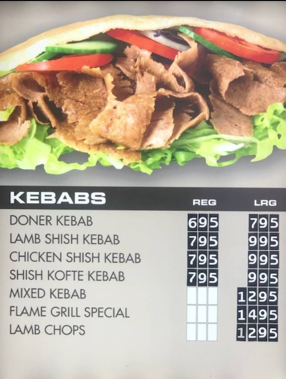 Menu at Flame Grill Banstead fast food, Banstead, 171 High St