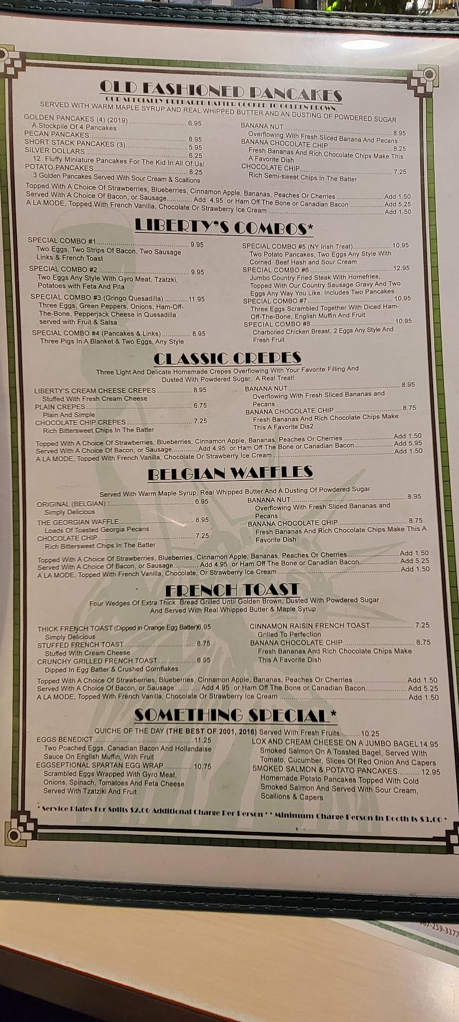 Menu At Liberty Diner Restaurant Fort Wayne Goshen Rd