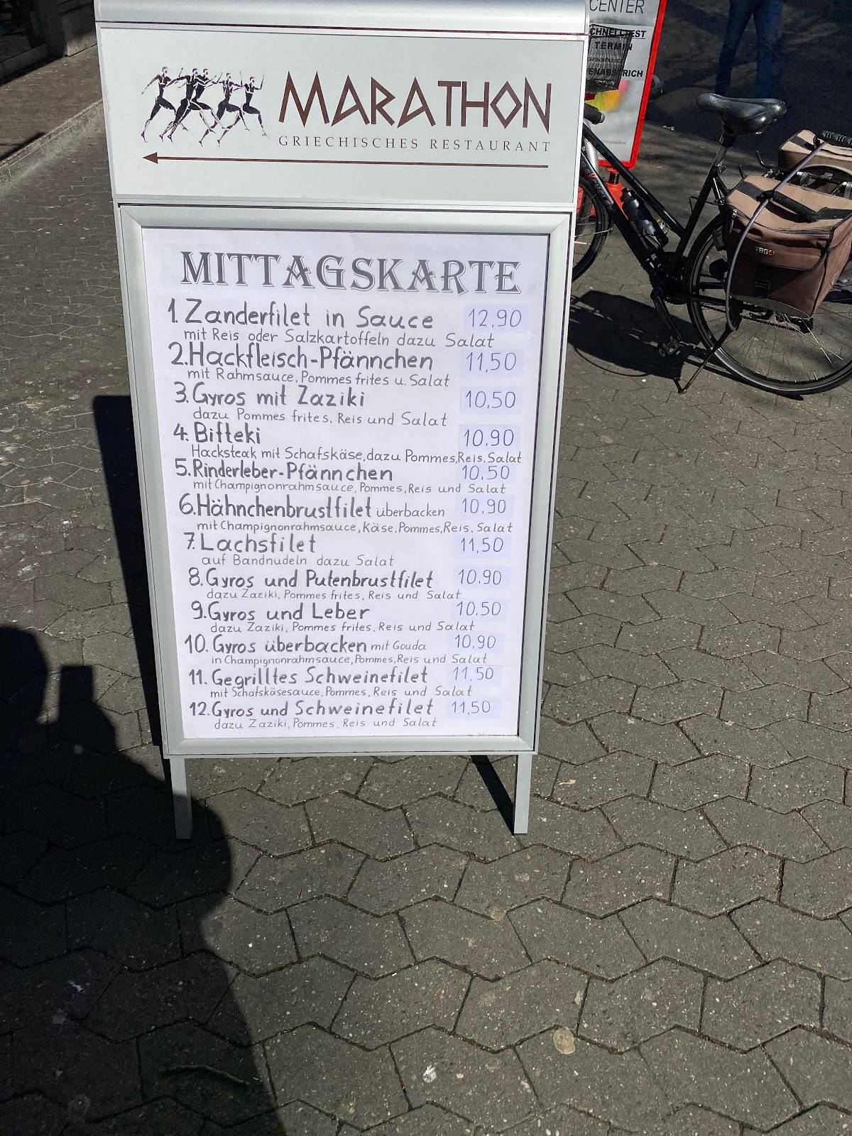 Speisekarte von Restaurant Marathon, Frankenthal (Pfalz)