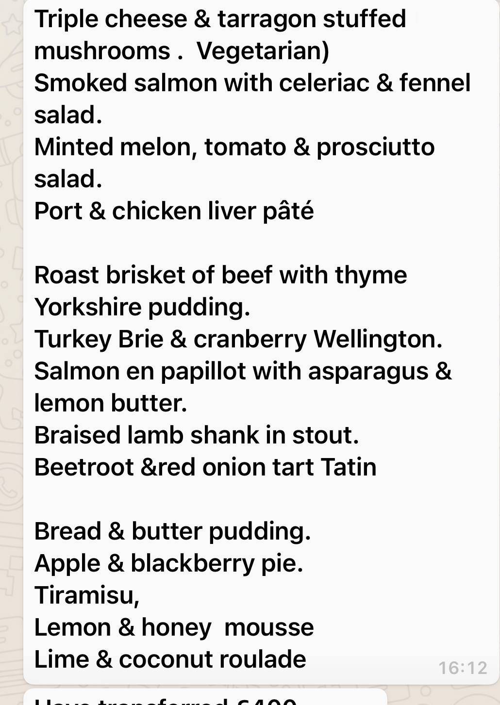 Menu at Frogpool Manor Restaurant, Chislehurst