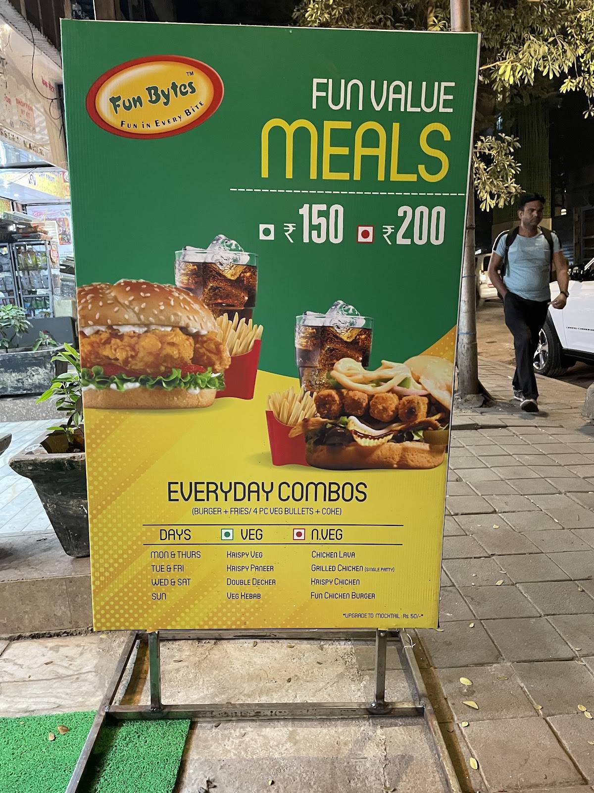 Menu at Fun Bytes, Mumbai