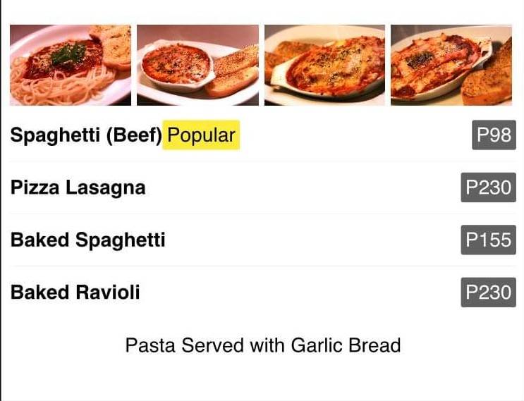 Menu at GROUNDZERO HOUSE OF PIZZA pizzeria, Lucban, Quezon Avenue ...