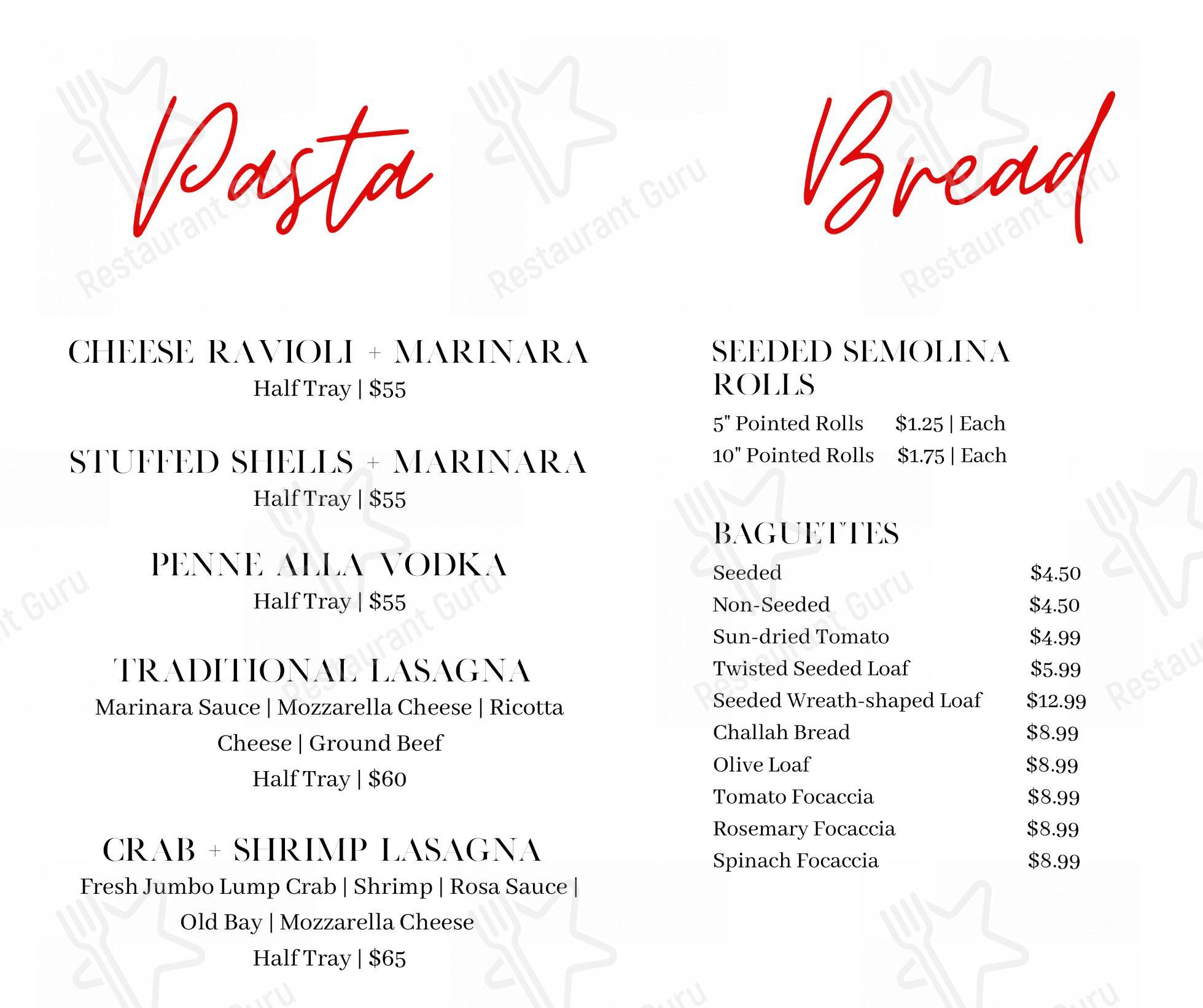 Menu at Mercatino Italiano formerly Giacomo's Italian Market, Quakertown