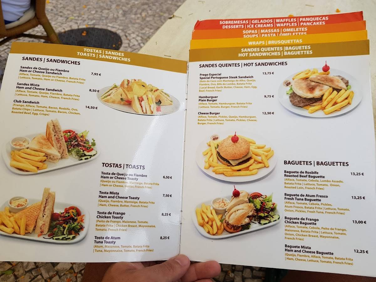 Menu at Golden Gate Grand Cafe, Funchal