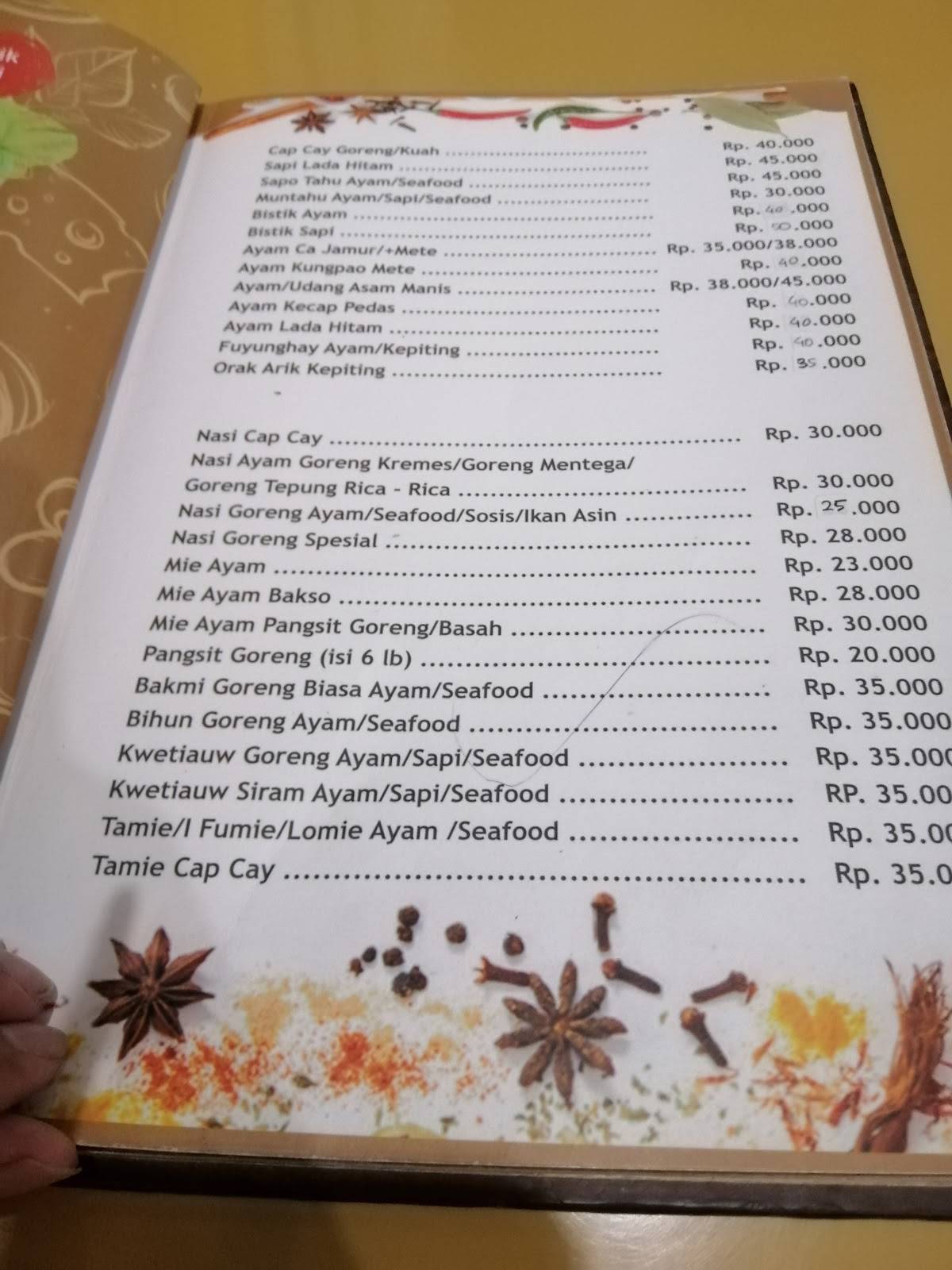 Menu at Golden Resto restaurant, Kudus, Jl. Jend. Sudirman No.95