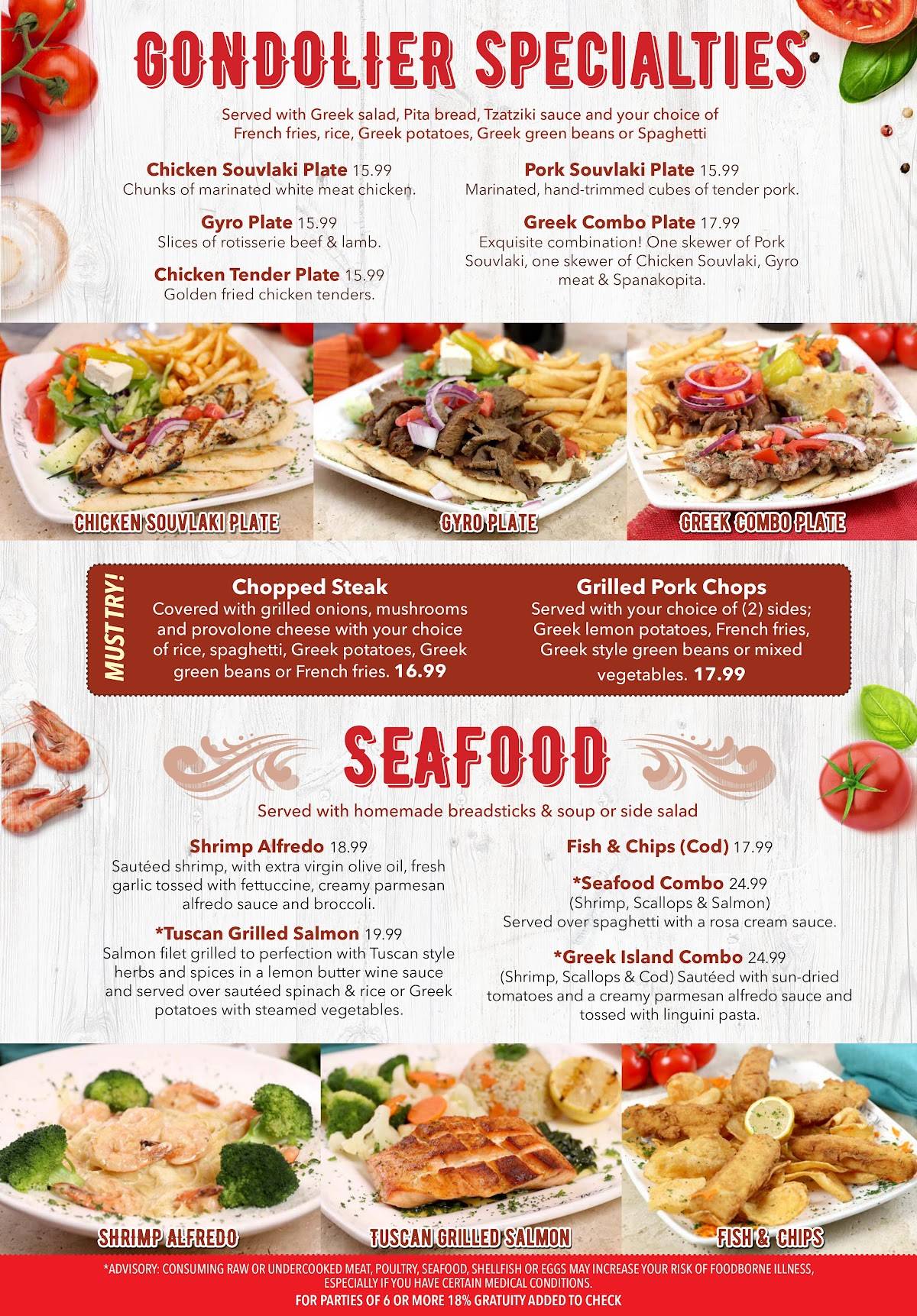 Menu at Dina's Family Italian Restaurant, Woodstock