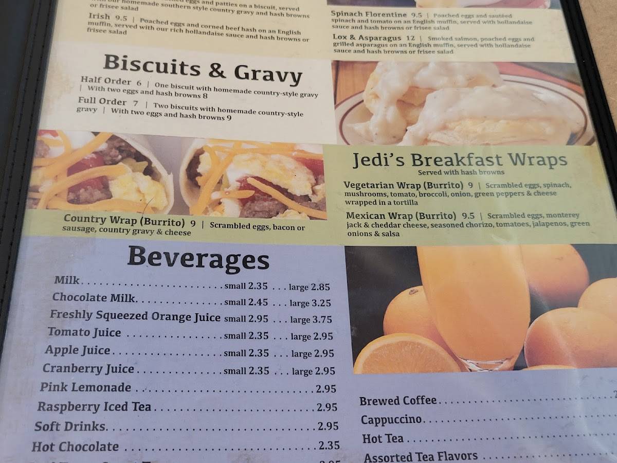Menu at Jedi's Garden Family Restaurant, Griffith