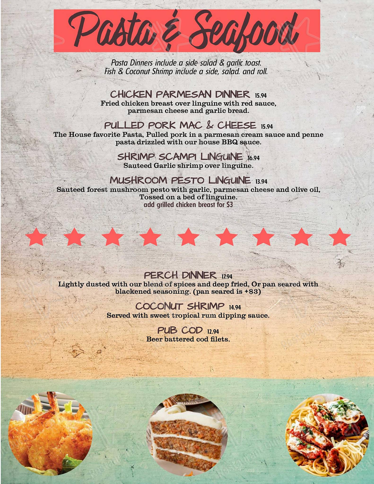 Menu at Grille 44 pub & bar, Bear Lake