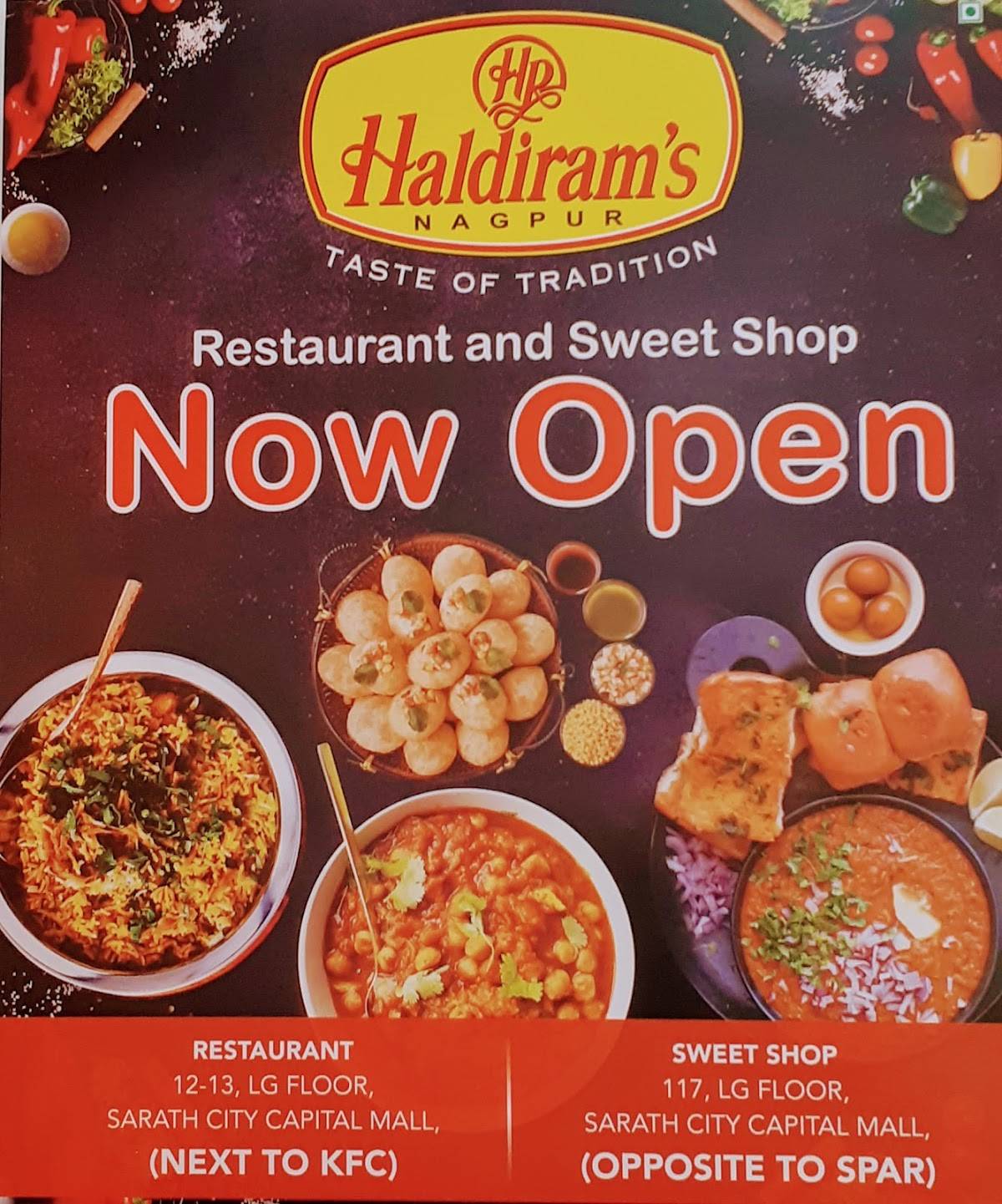 Menu at Haldiram's, Hyderabad, Shop No. 12 and 13