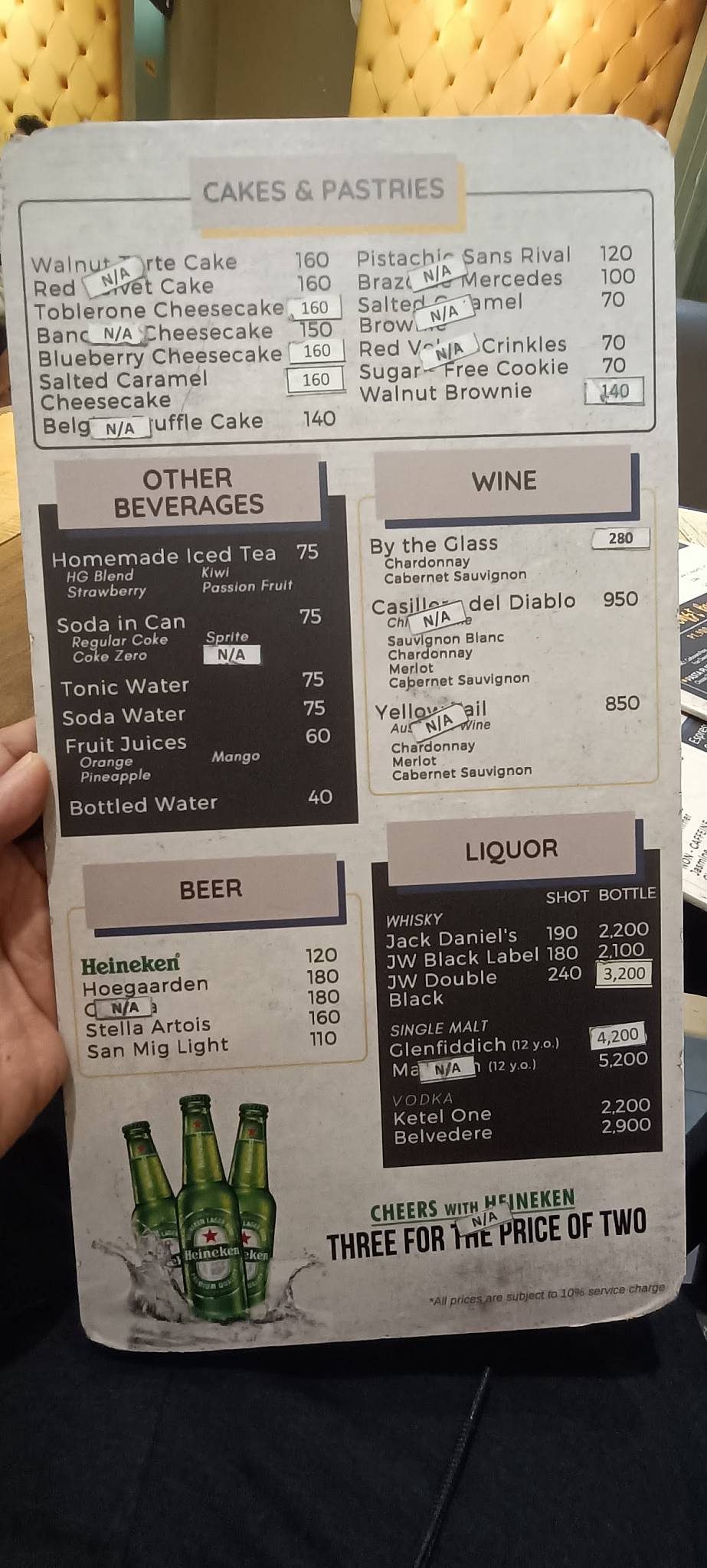 Menu at High Grounds Café cafe, Quezon City