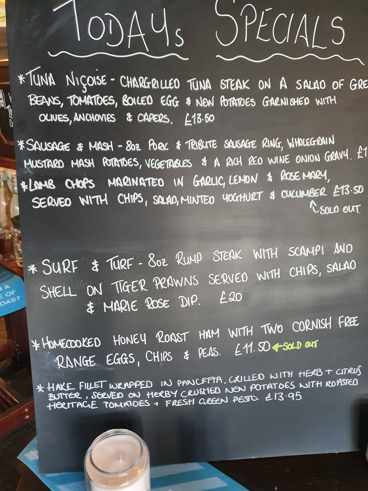 Menu at Holmbush Inn, St Austell pub & bar, Saint Austell