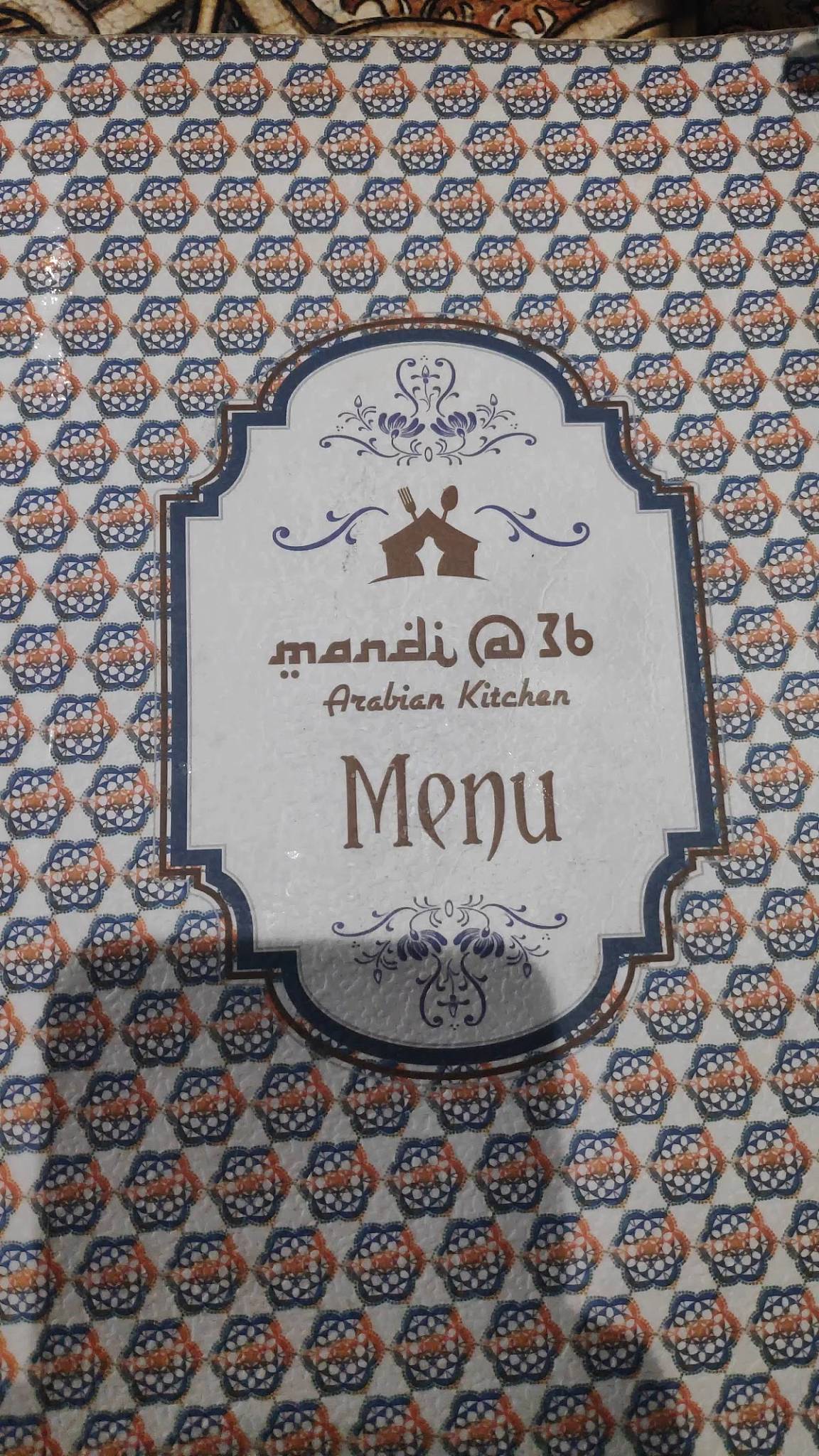 Menu at MANDI @ 36 Arabian kitchen, Hyderabad, 1st Floor