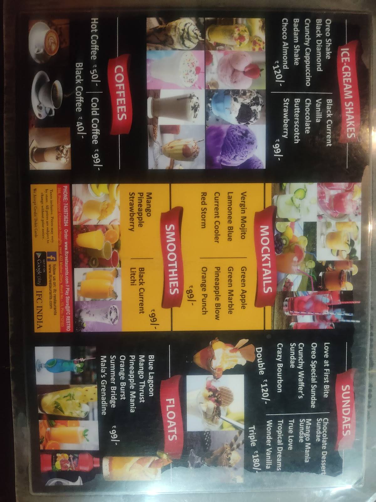Menu at IFC Restaurant Chinsurah, Hooghly