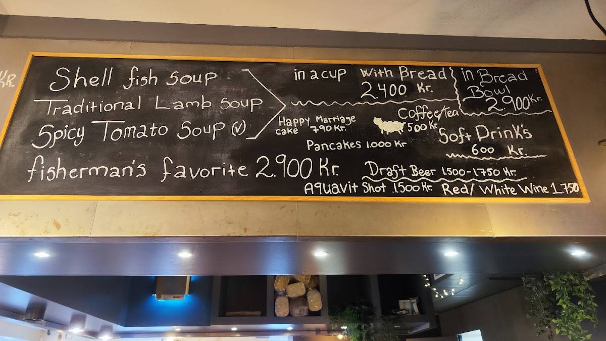 Menu at Icelandic Street Food restaurant, Reykjavík, Lækjargata 8