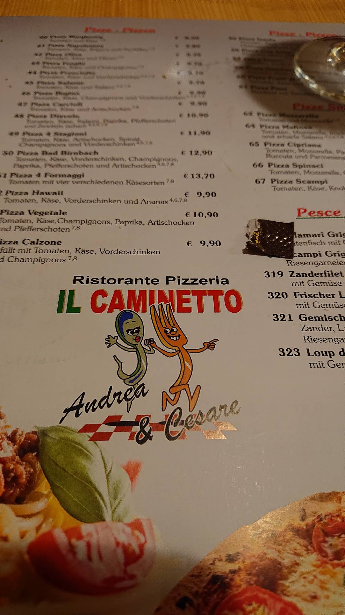 Speisekarte von Il Caminetto restaurant, Bad Birnbach
