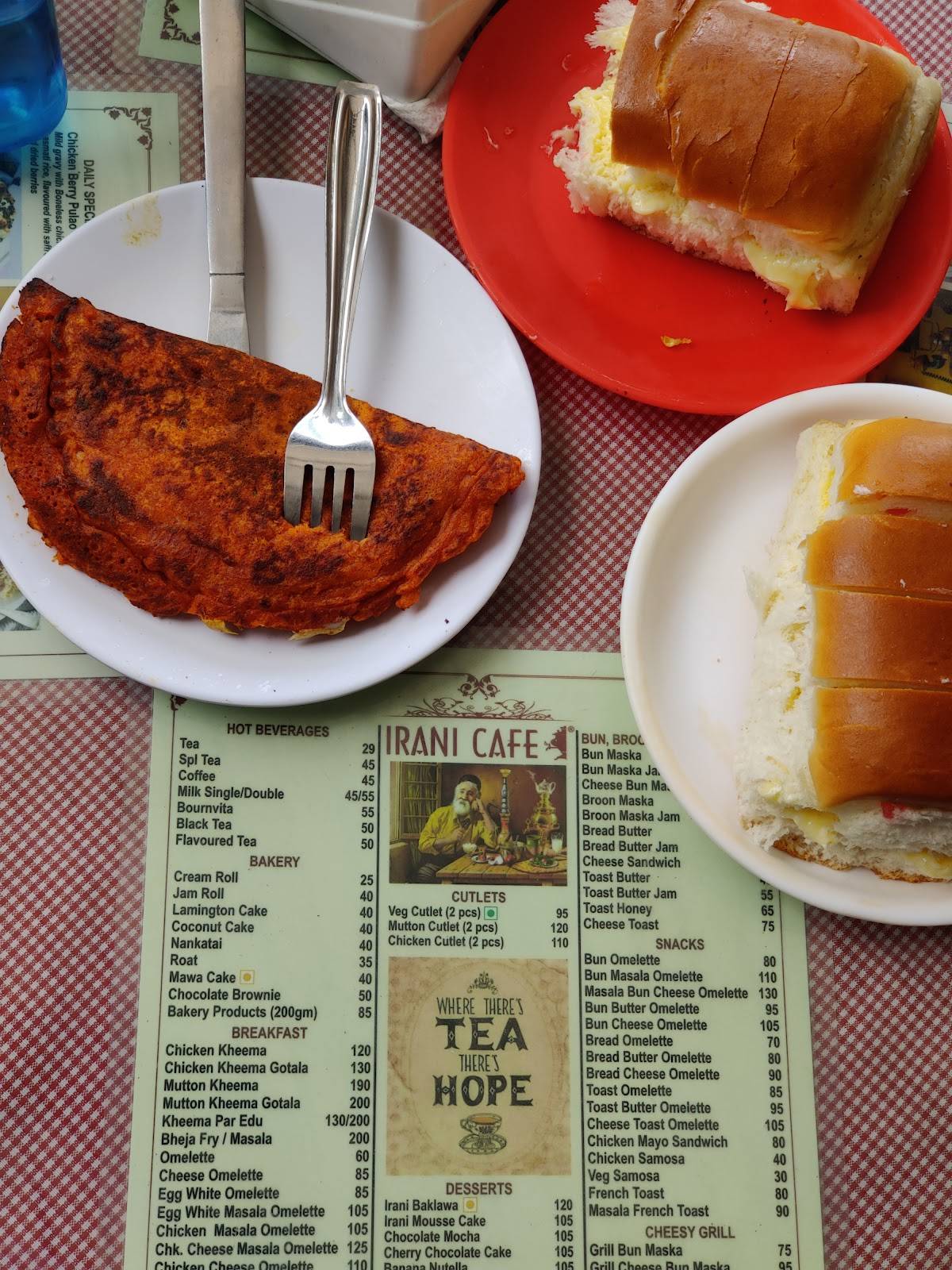 Menu at Irani Cafe - Baner, Pune, Irani Cafe