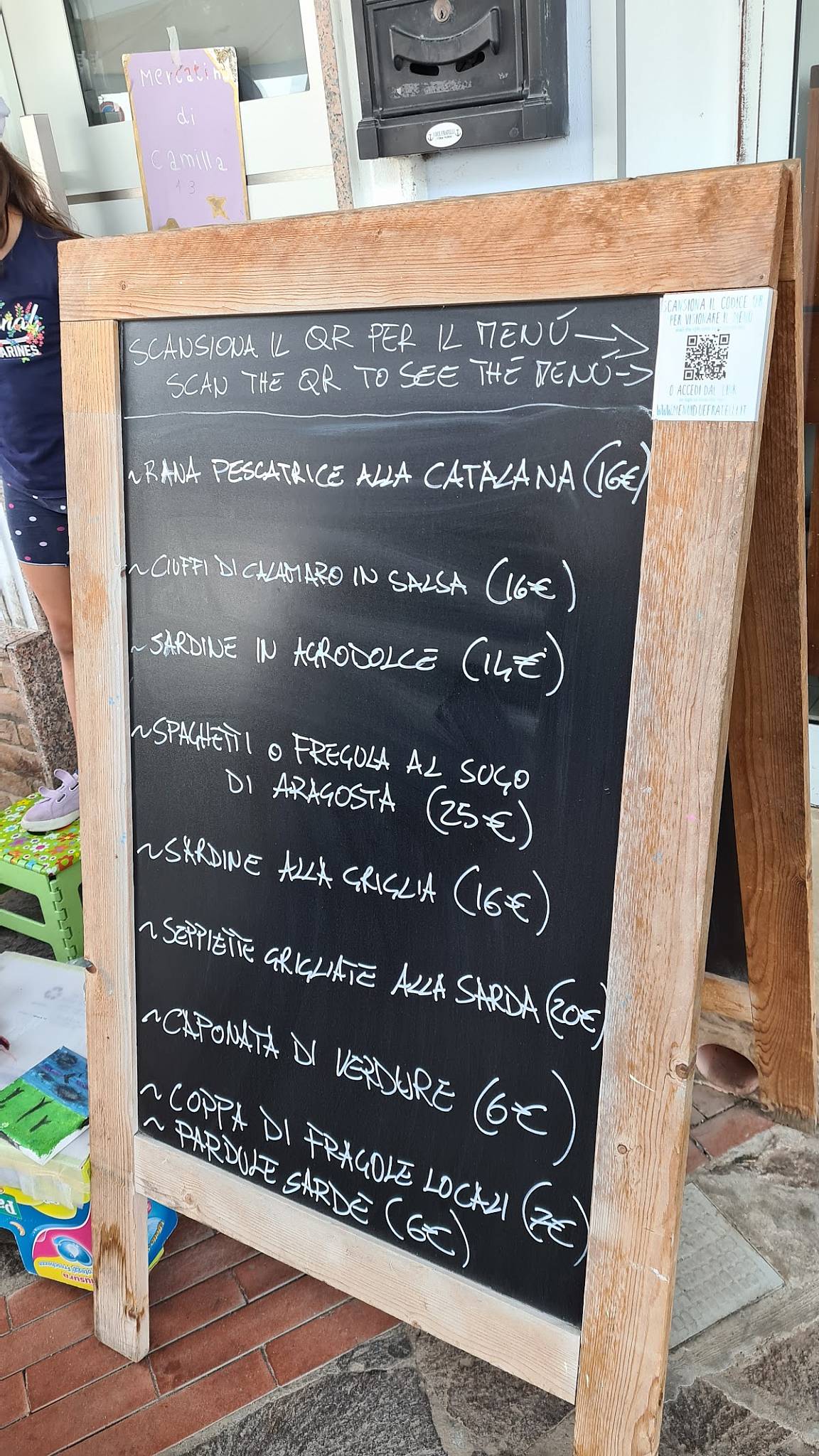 Menu da Ittiturismo Cooperativa I Due Fratelli Sant'Antioco ristorante ...