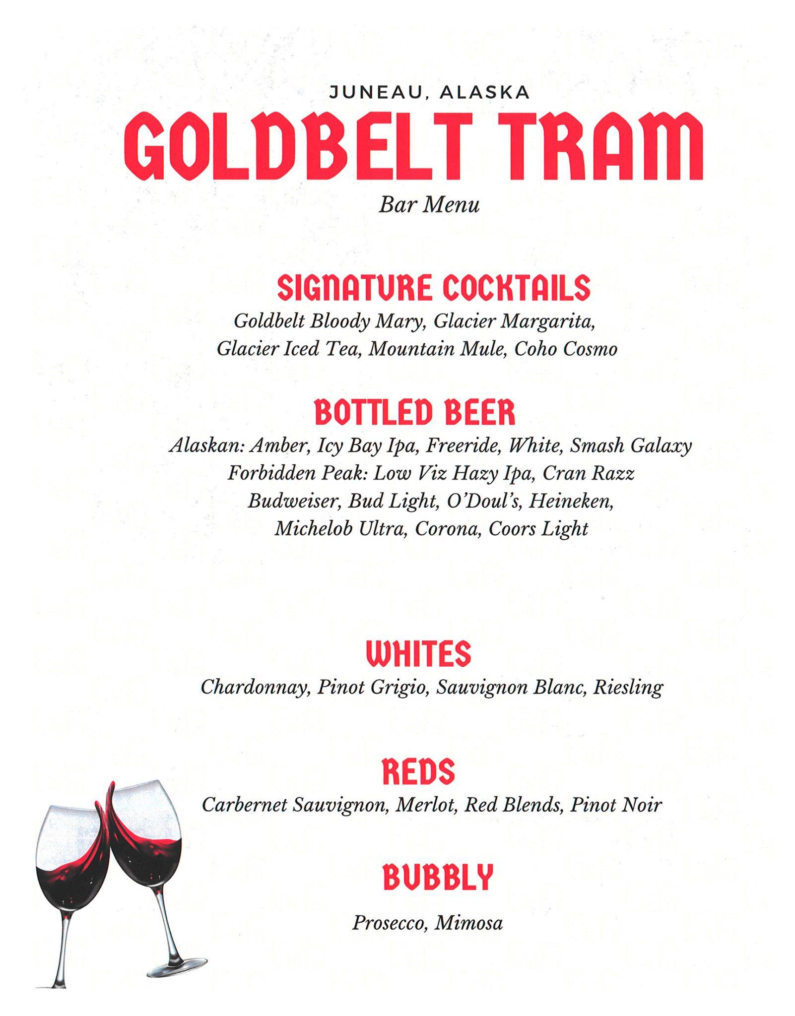 Menu at Timberline Bar & Grill, Juneau
