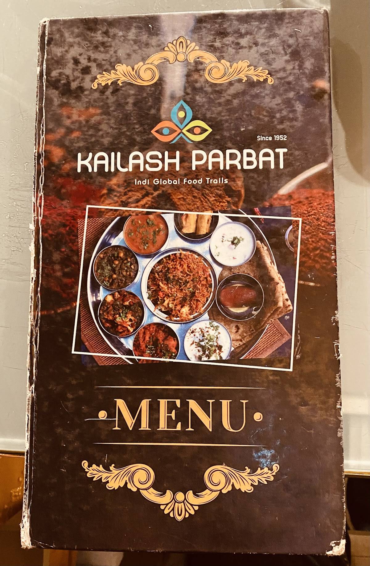 Menu at Kailash Parbat restaurant, Dubai, Al Seef St